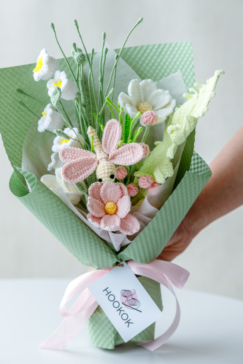 Dragonfly Gesang Flower Bouquet Kit – with PDF pattern - Hookok