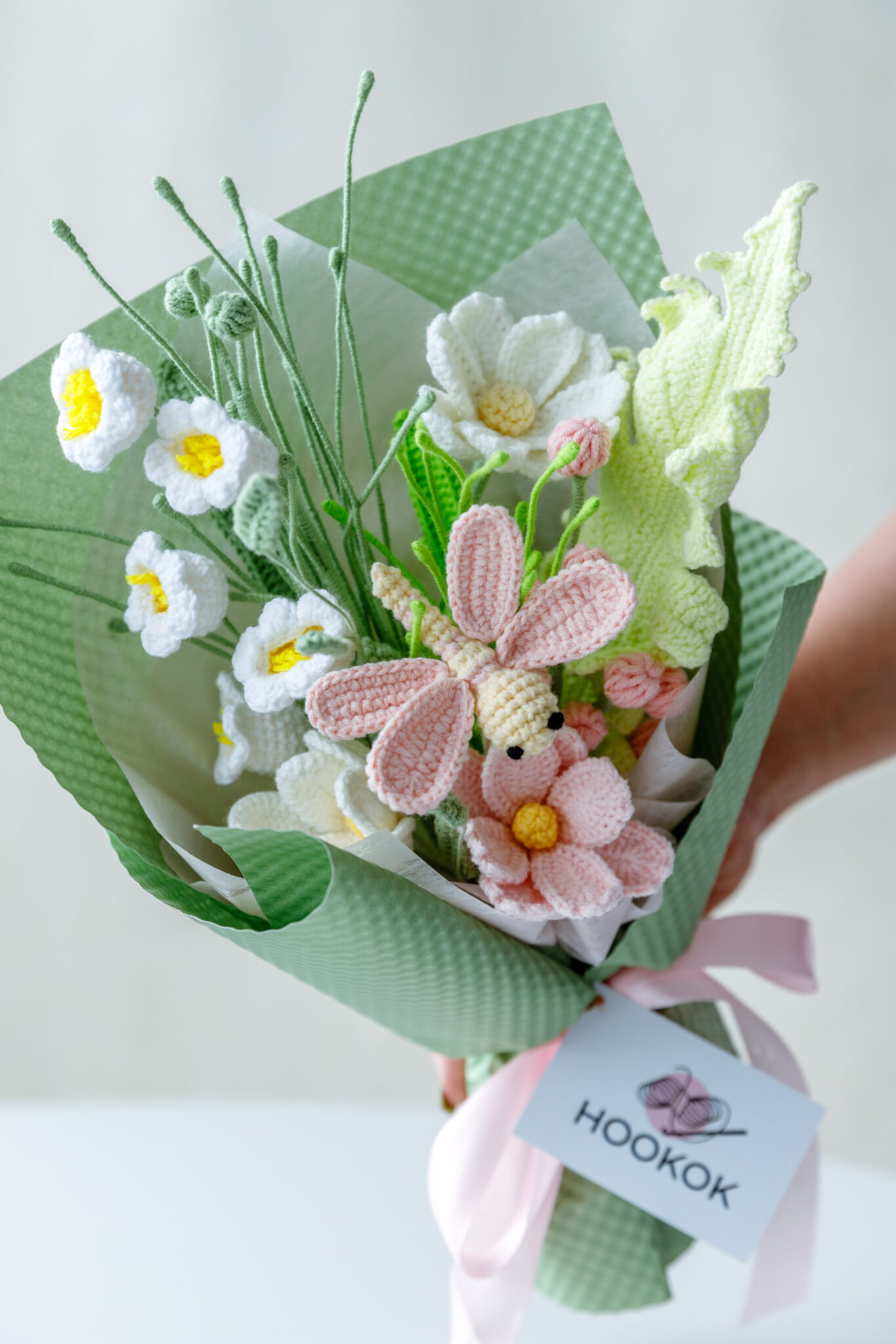 Dragonfly Gesang Flower Bouquet Kit – with PDF pattern - Hookok