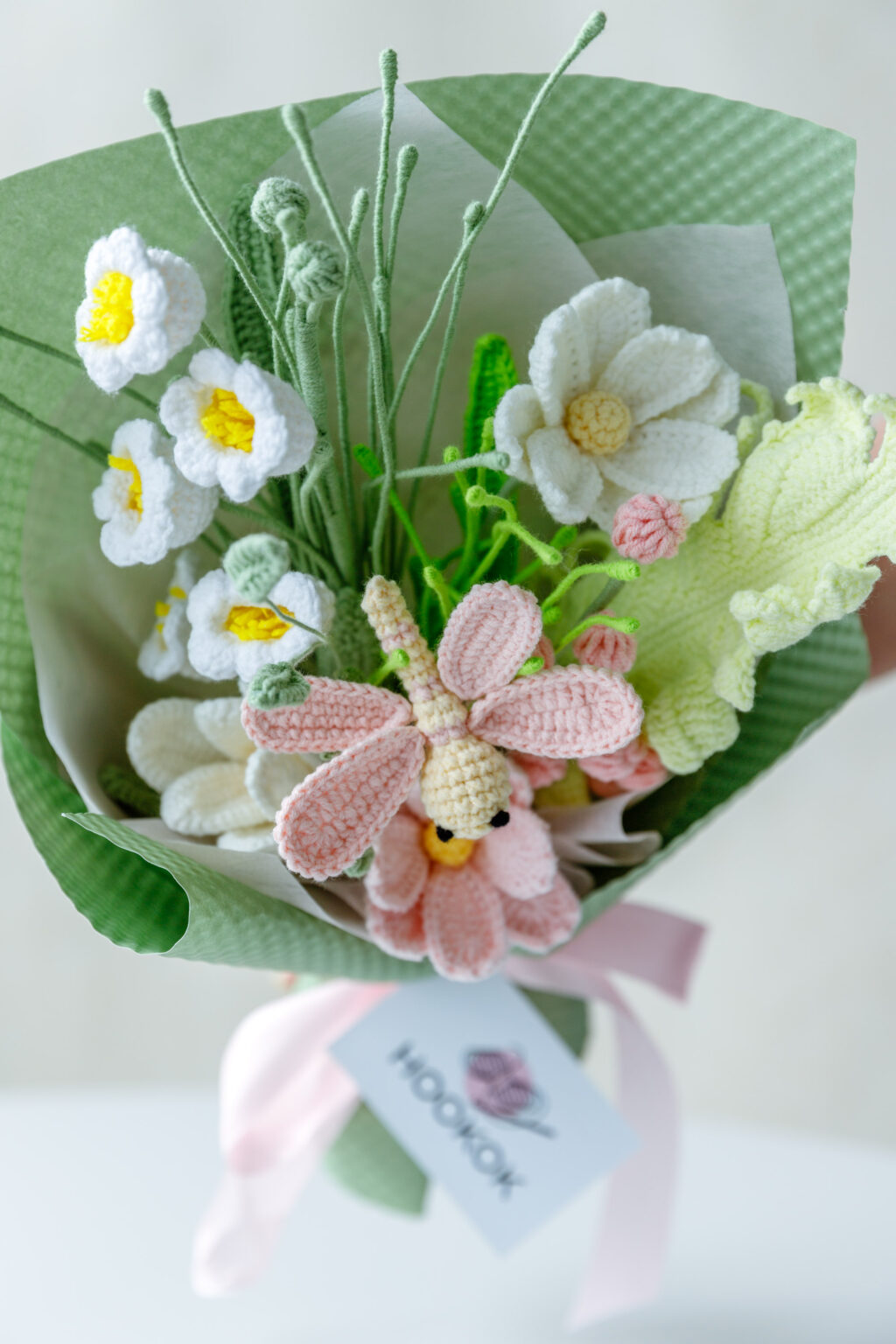 Dragonfly Gesang Flower Bouquet Kit – with PDF pattern - Hookok