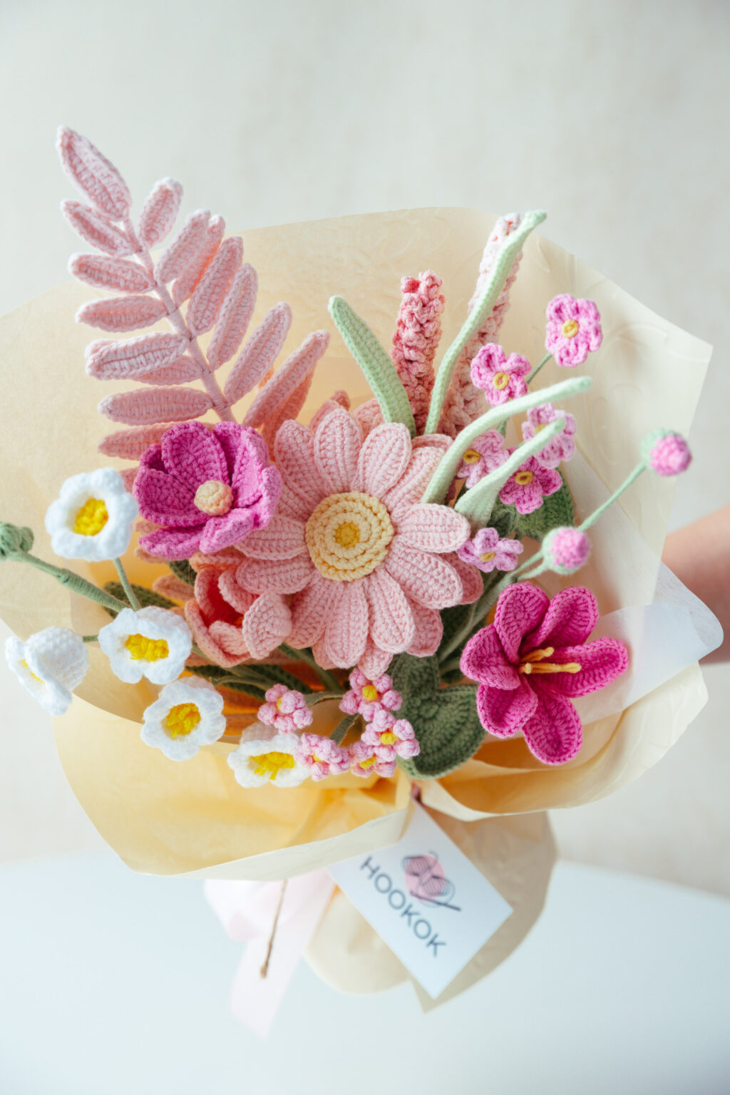 HOOKOK Bouquet – Pink Gerbera and Tung Flower Bouquet (11 pieces) - Hookok