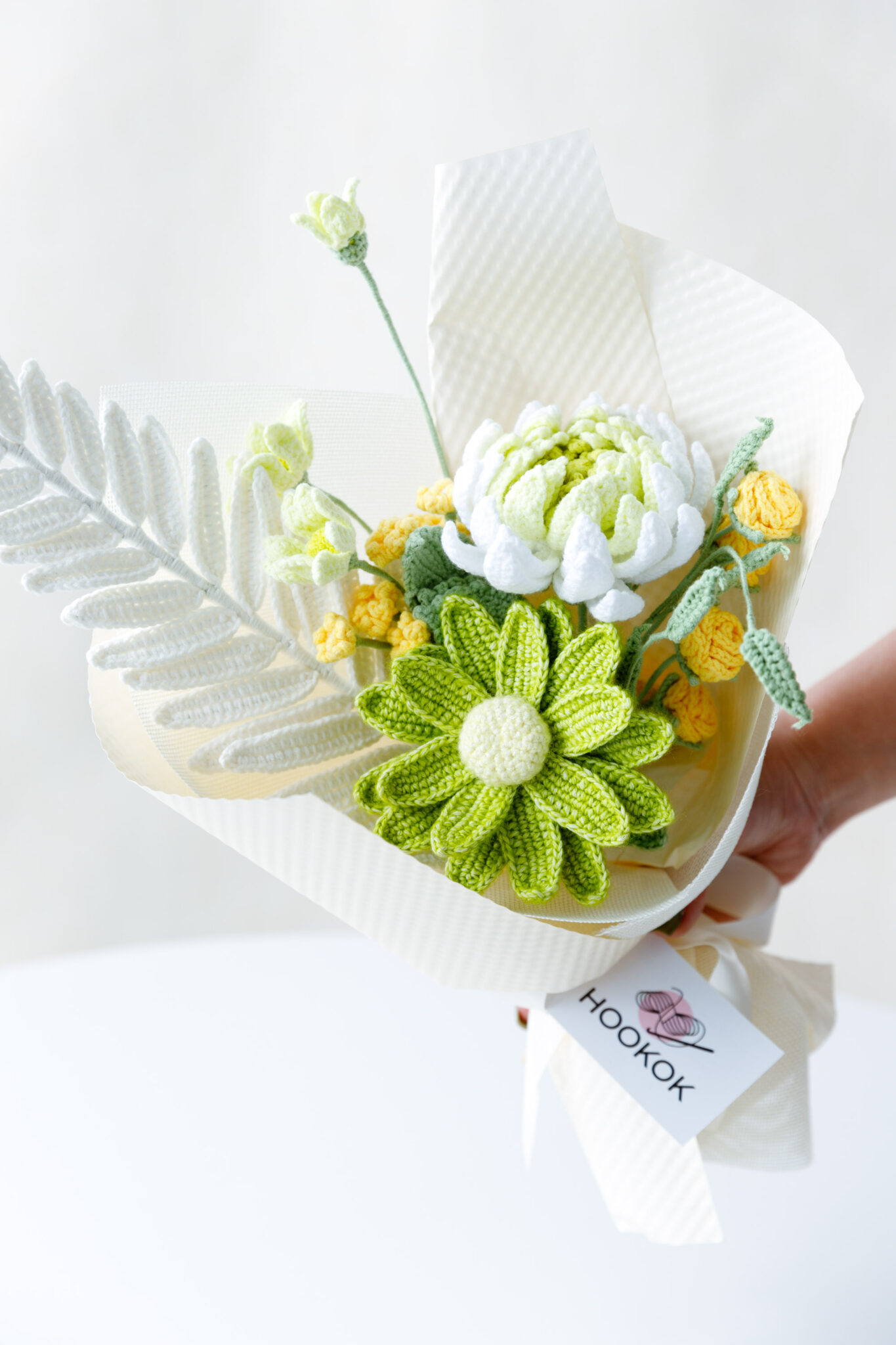 Lavender Daisy Flower Bouquet Kit – with PDF pattern - Hookok