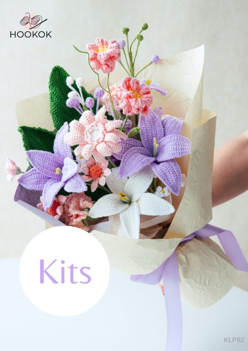 Lily and Peruvian Daffodil Bouquet Kit – with PDF pattern - Hookok