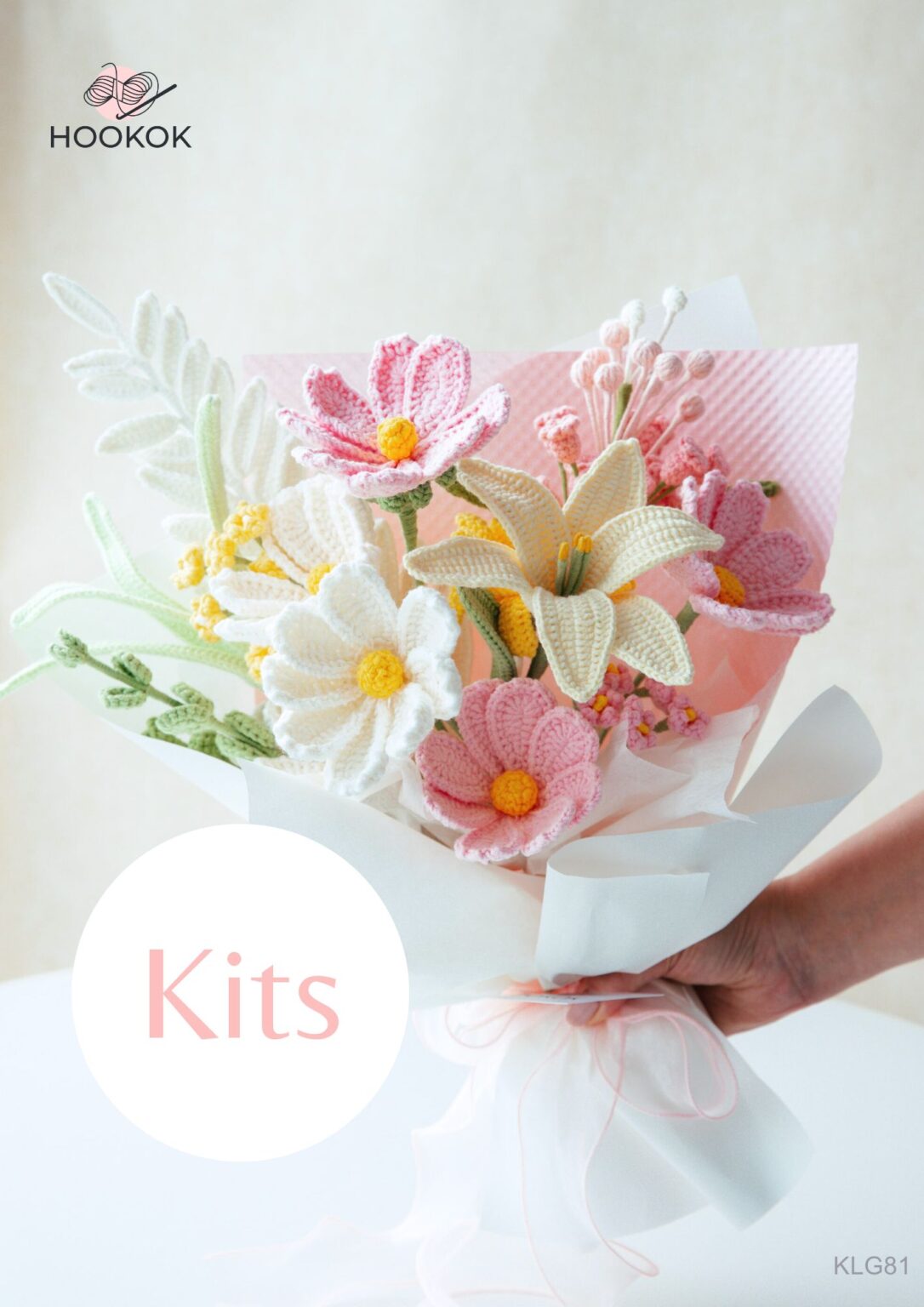 Lily and Grape Hyacinth Bouquet Kit – with PDF pattern - Hookok