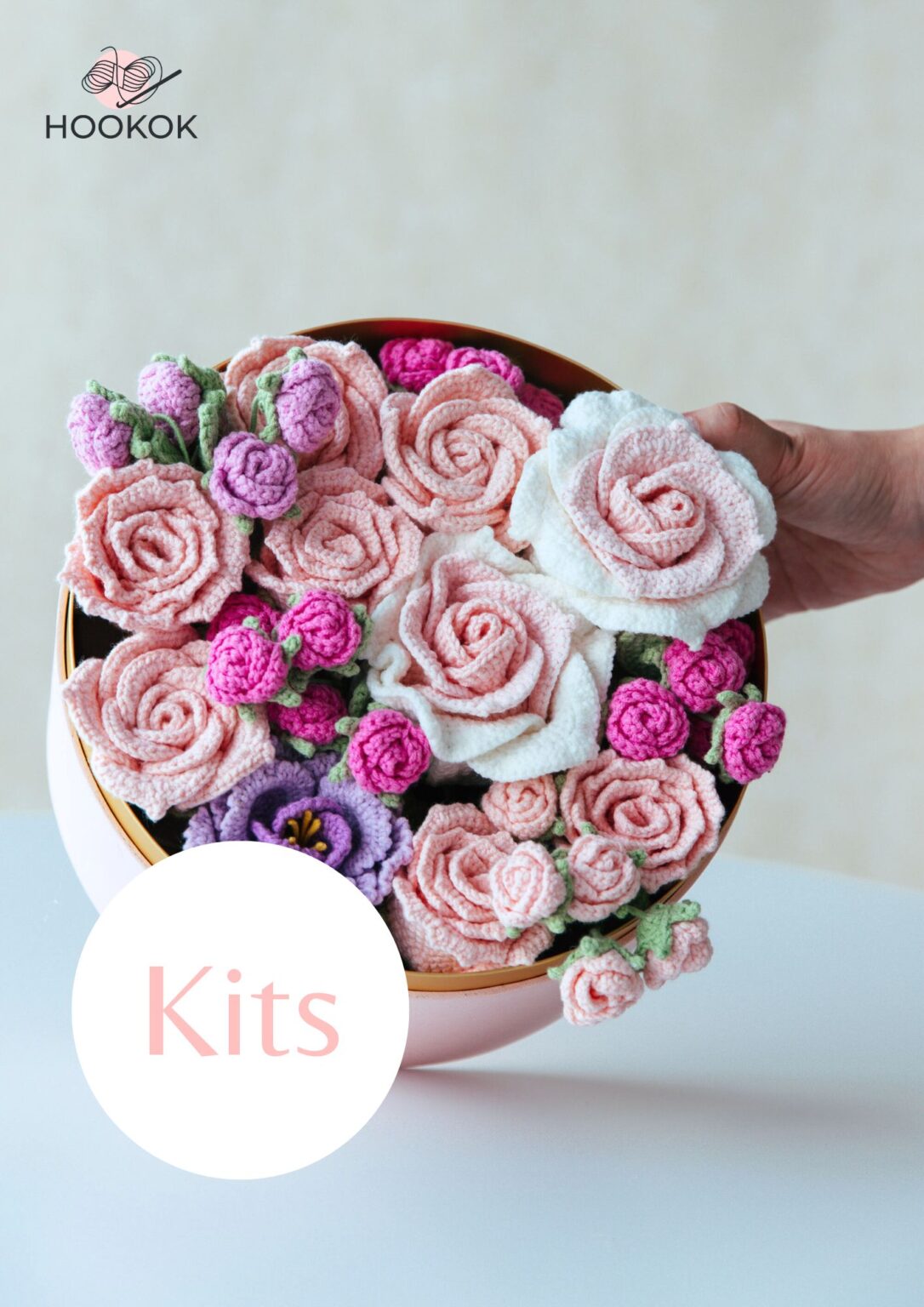 Romantic Rose Crochet Kit – with PDF pattern - Hookok