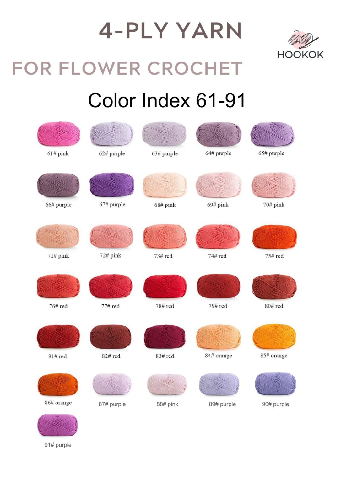 Crochet Yarn ( Milk Cotton Yarn - 4 PLY)- HOOKOK - Hookok