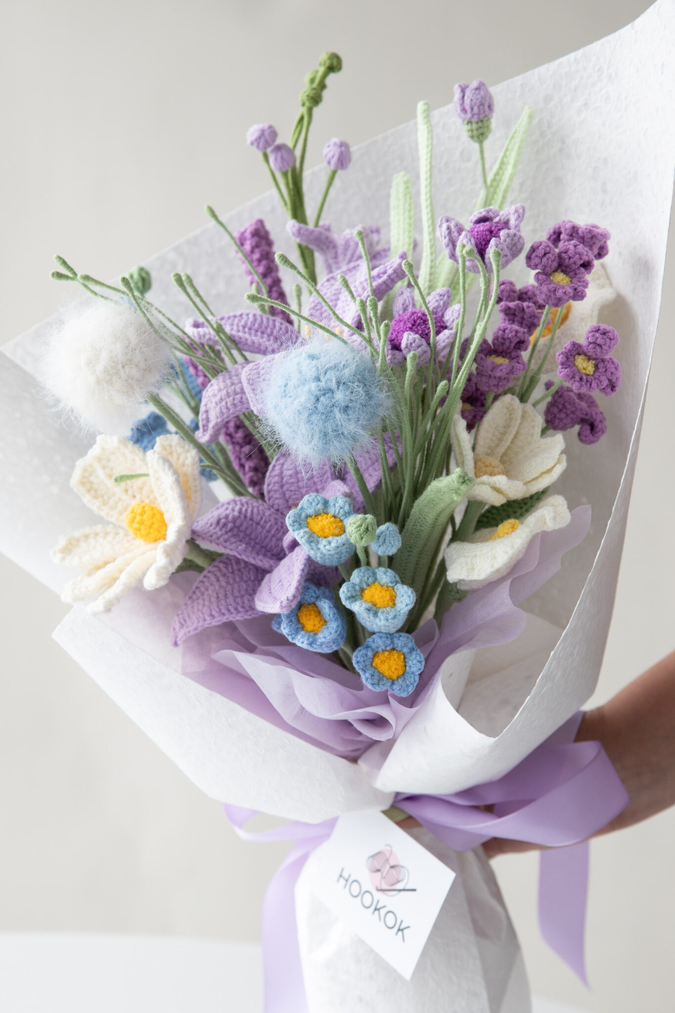 Lily and Ping Pong Chrysanthemum Bouquet Kit – with PDF pattern - Hookok