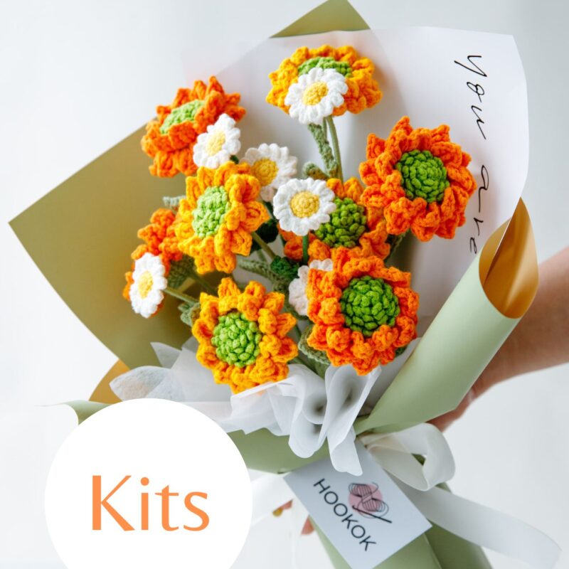 Crochet Sunflower Kits - Hookok