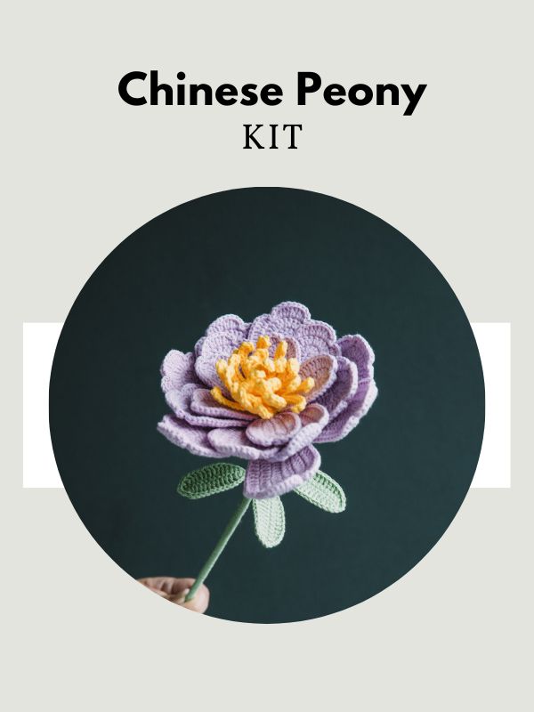 PDF Pattern- Crochet Chinese Peony - Hookok