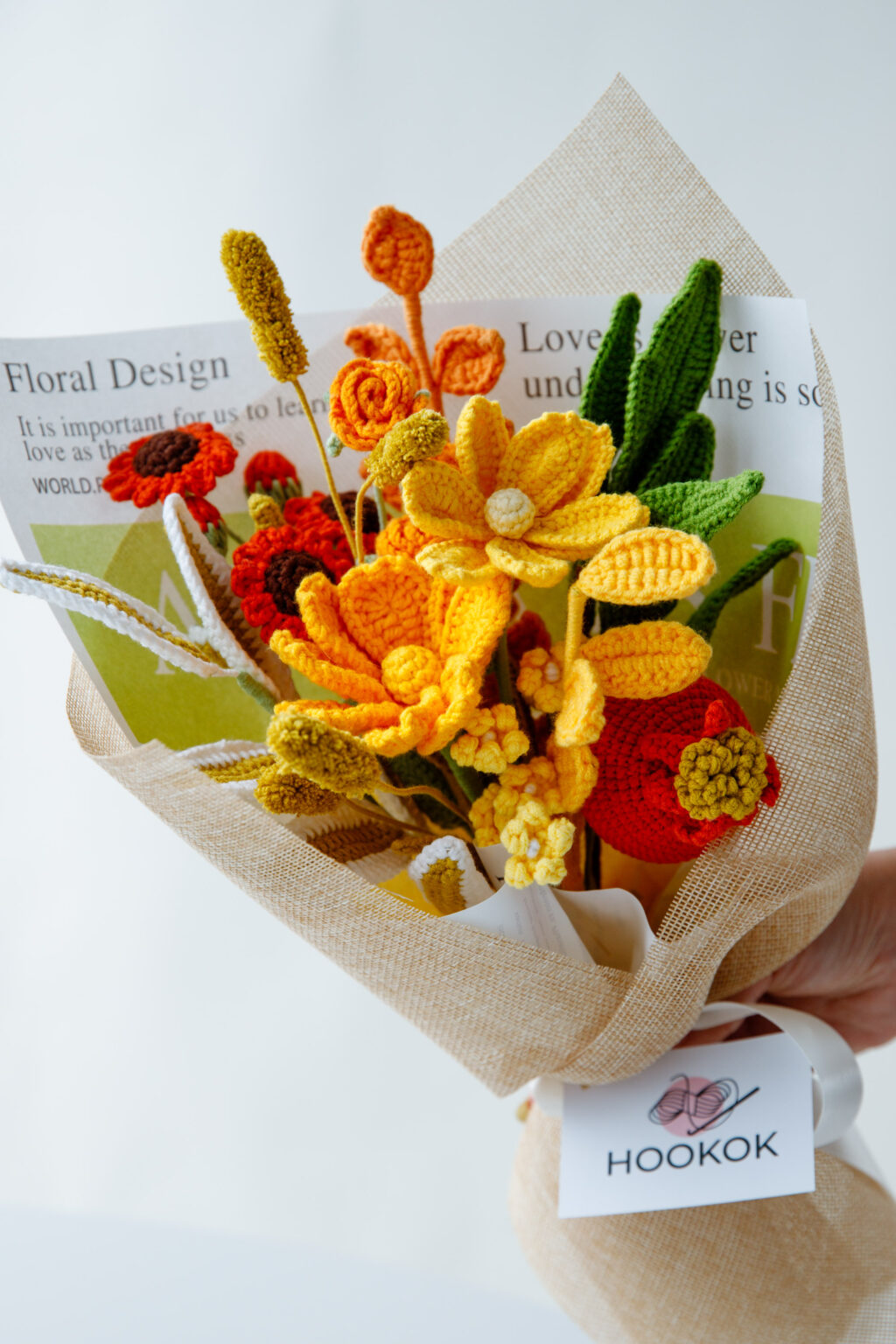 Yellow Gesang Flower Bouquet Kits – with PDF pattern - Hookok