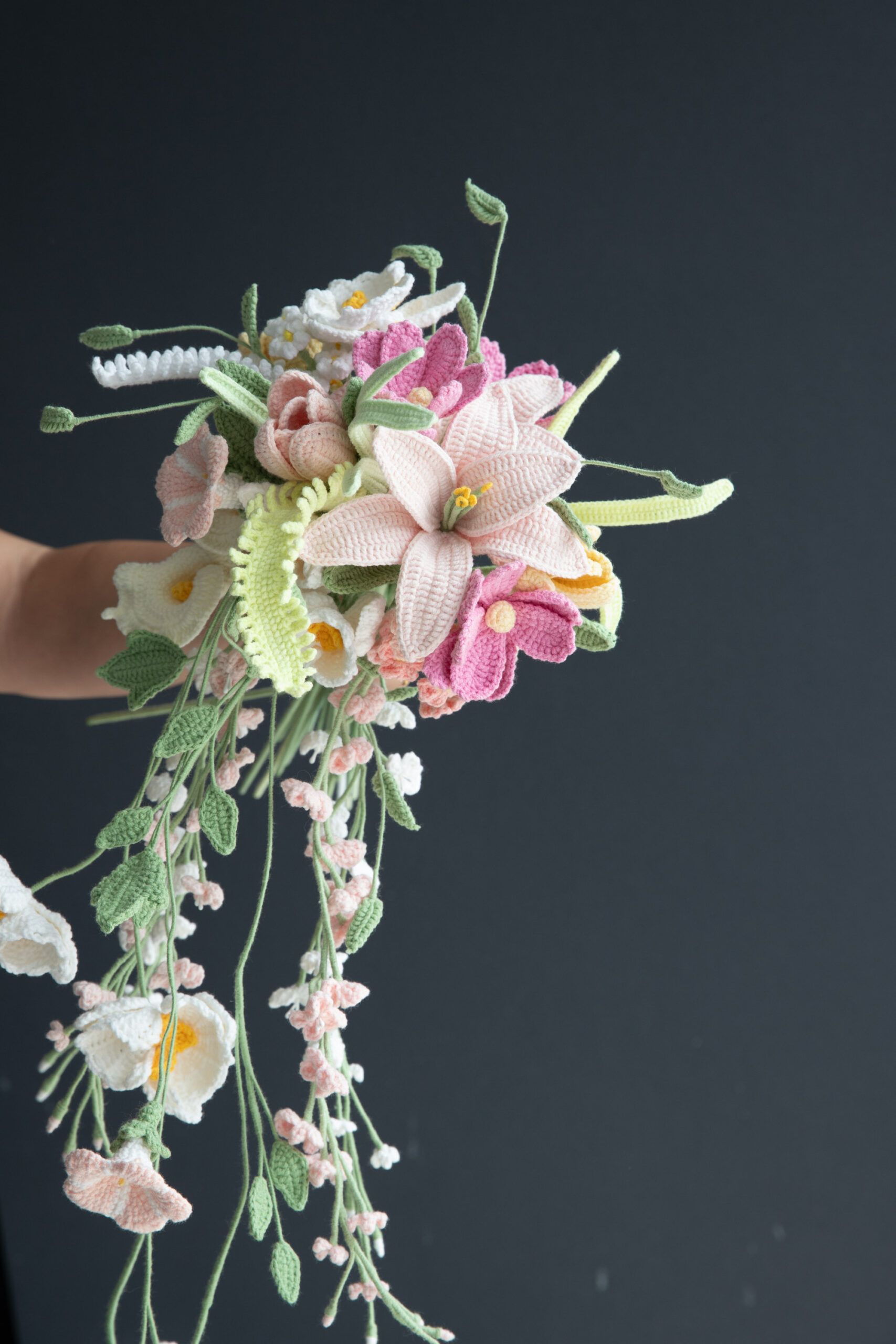 HOOKOK Bouquet – Pink Lily Wedding Bouquet (30 pieces) - Hookok