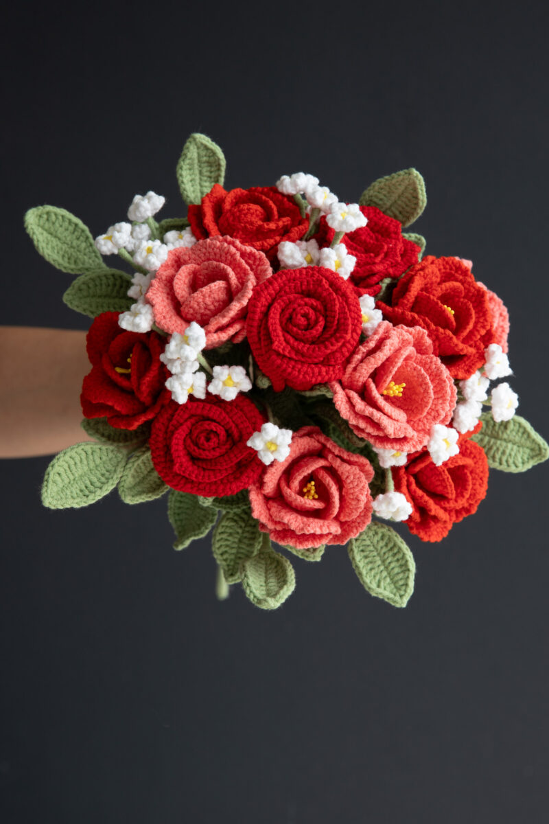 HOOKOK Bouquet – Red Rose Wedding Bouquet (22 pieces) - Hookok