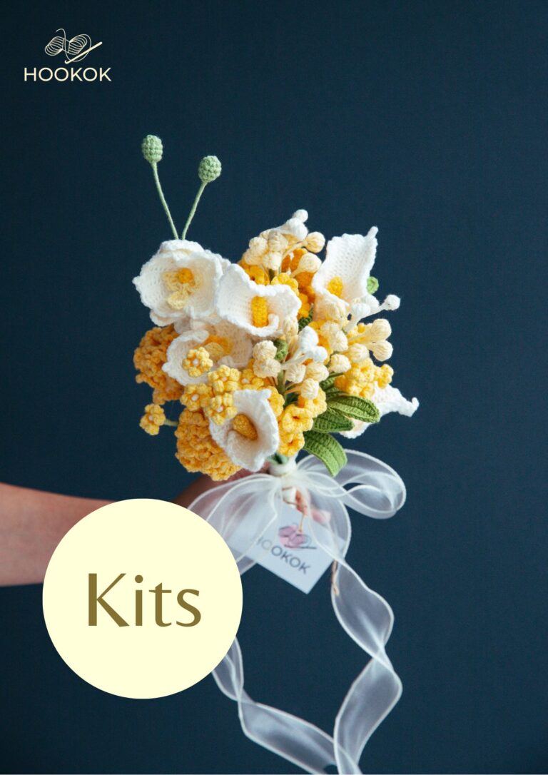 Yellow Grape Hyacinth and Calla Lily Wedding Bouquet Kit – with PDF ...