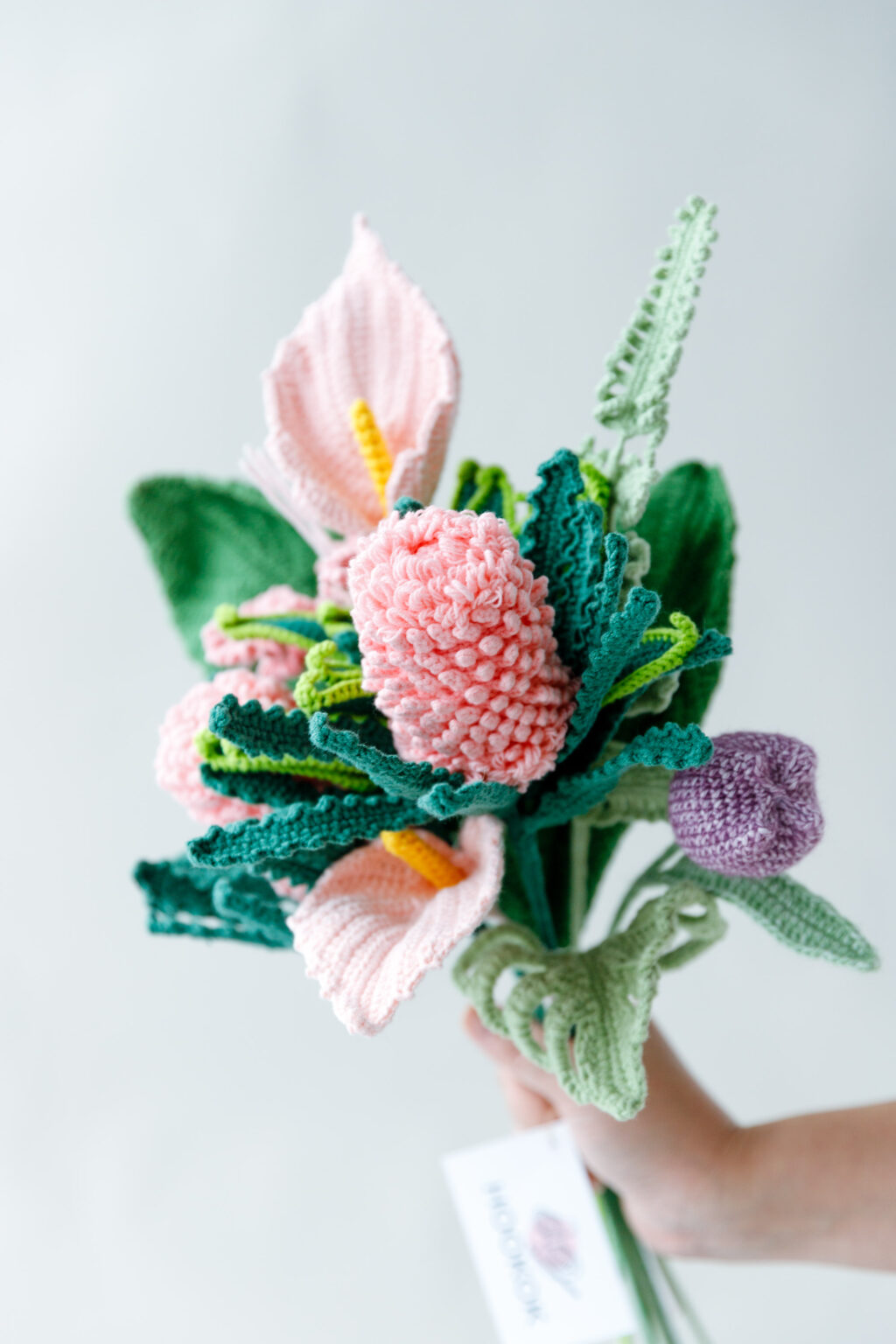 Pink Banksia Ericifolia Bouquet Kit – with PDF pattern - Hookok