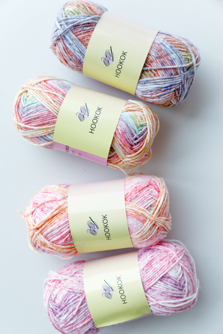 Crochet Yarn ( Mix Color Cotton Yarn)- HOOKOK - Hookok