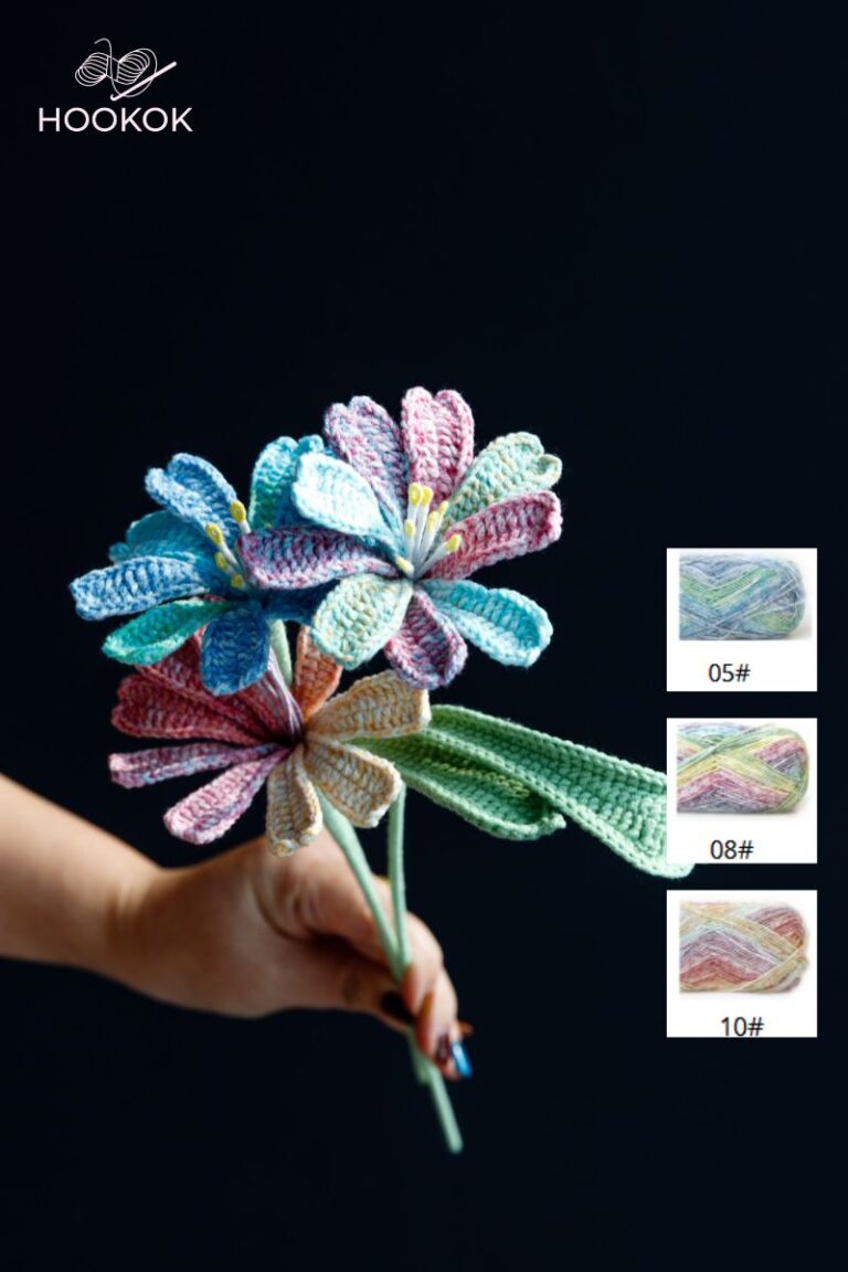 Crochet Yarn ( Mix Color Cotton Yarn)- HOOKOK - Hookok