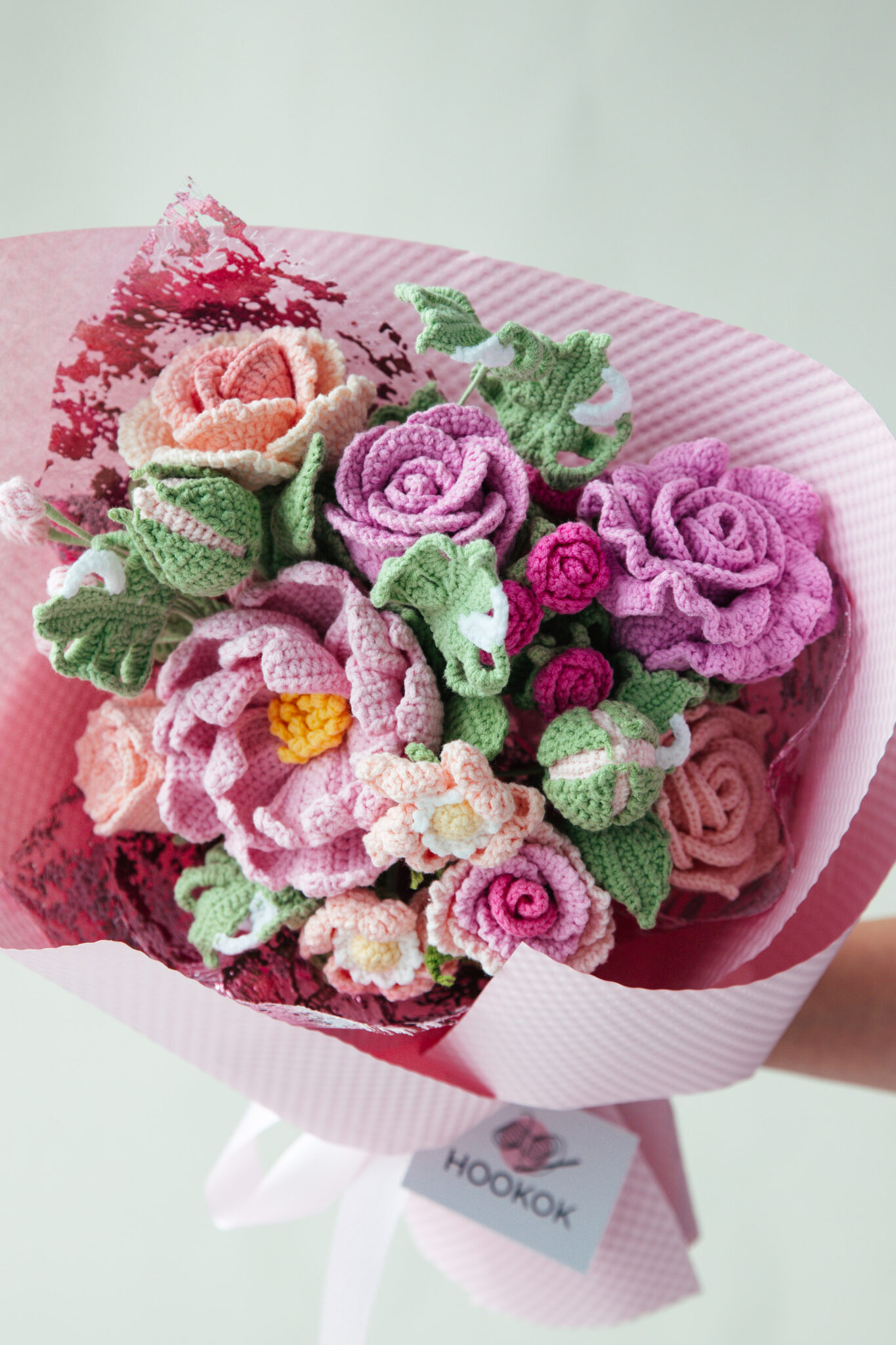 HOOKOK Bouquet – Pink Rose Theme Bouquet (14 pieces) - Hookok