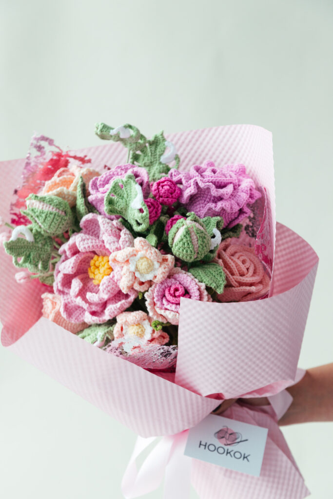 HOOKOK Bouquet – Pink Rose Theme Bouquet (14 pieces) - Hookok