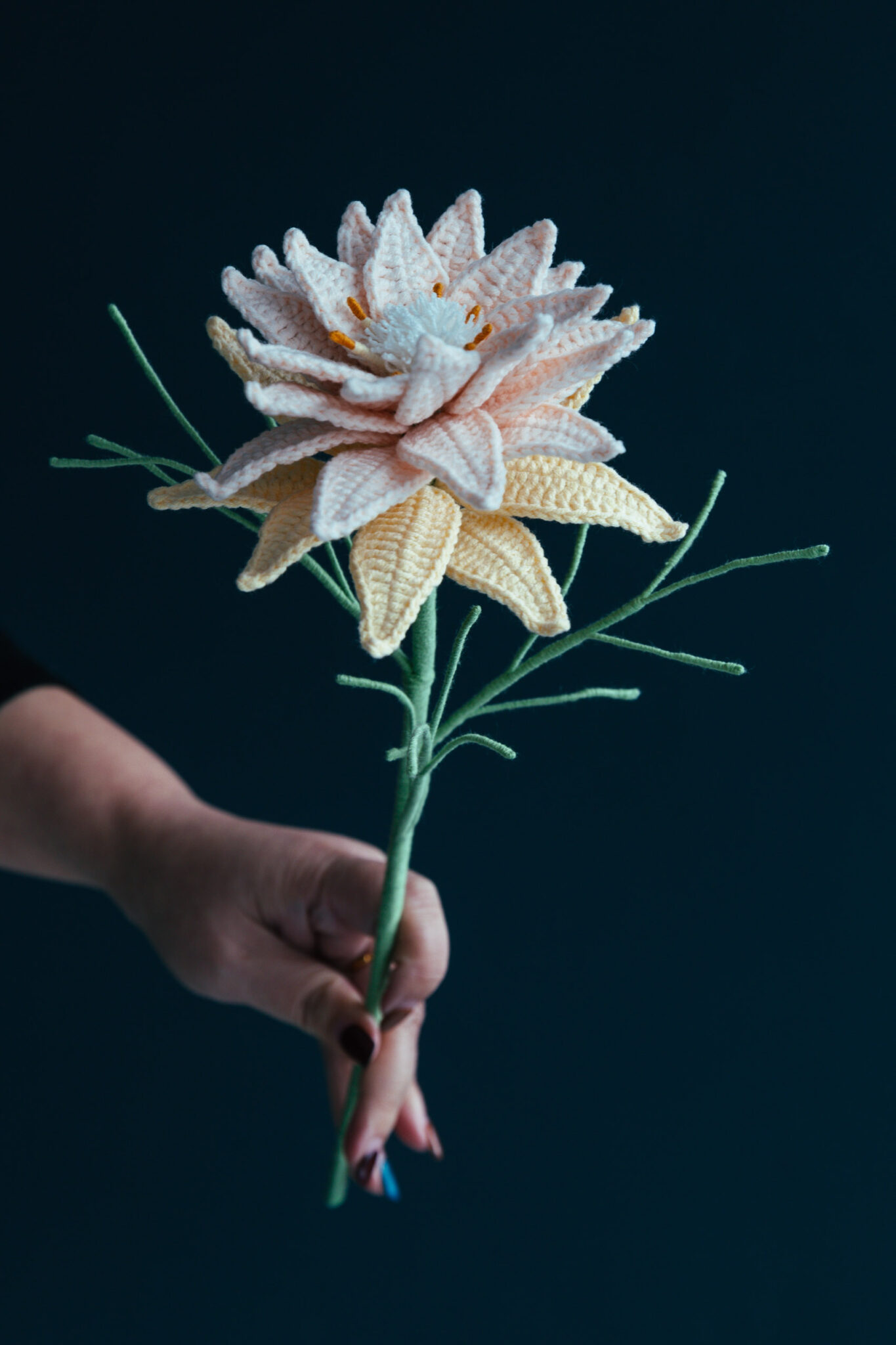 PDF Pattern- Crochet Blushing Bride Flower - Hookok