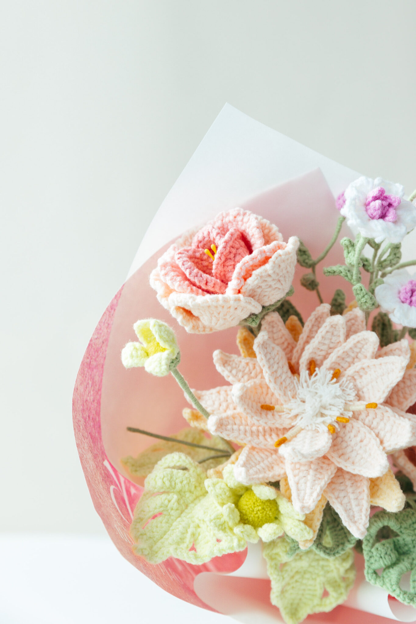 Crochet Blushing Bride Flower Bouquet Kit – with PDF pattern - Hookok