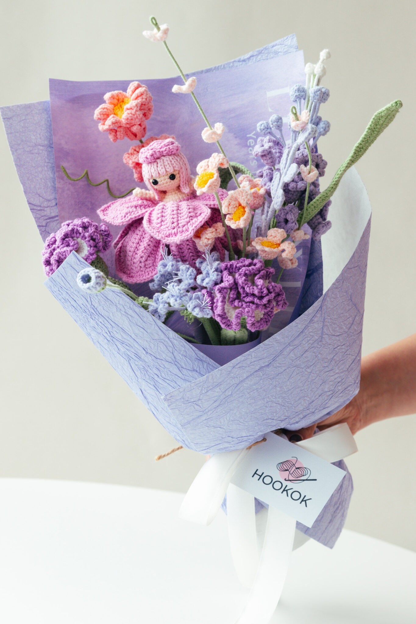 Rose Fairy and Carnation Bouquet Kit – with PDF pattern - Hookok