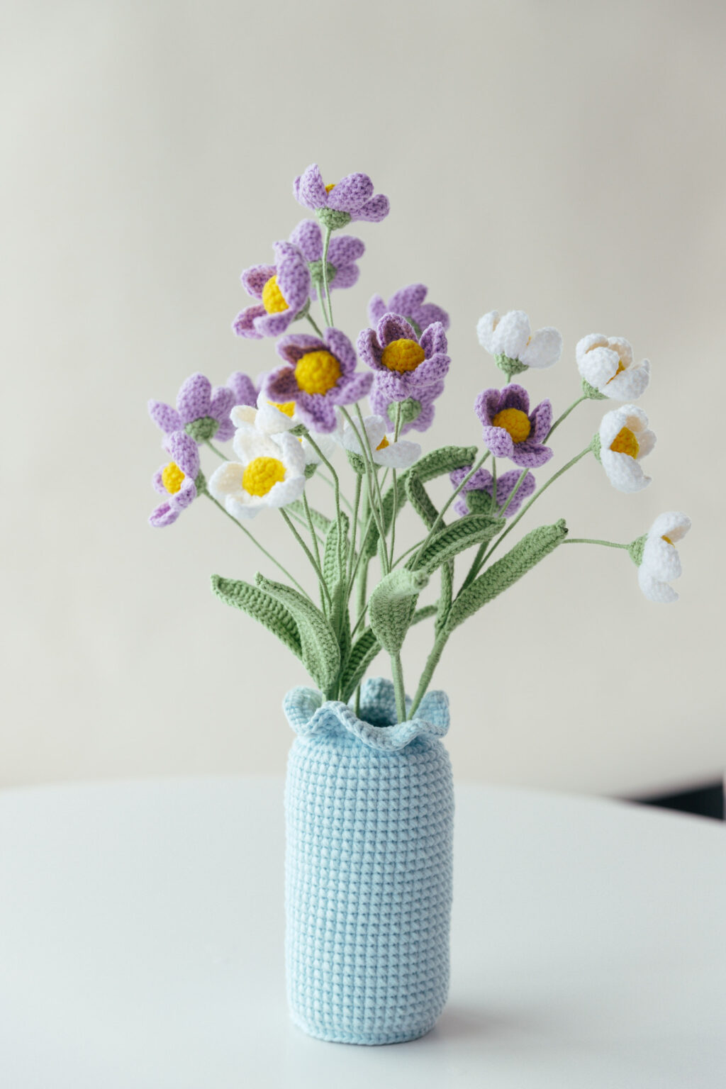 Beautiful Flowers and Vase Crochet Kit – with PDF pattern - Hookok