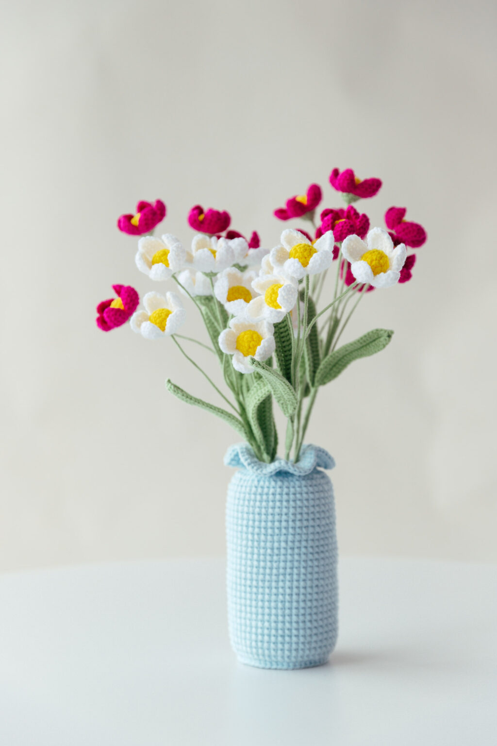 Beautiful Flowers and Vase Crochet Kit – with PDF pattern - Hookok
