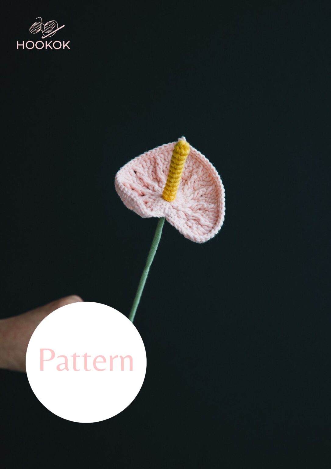 PDF Pattern - Crochet Simple Anthurium Flower - Hookok