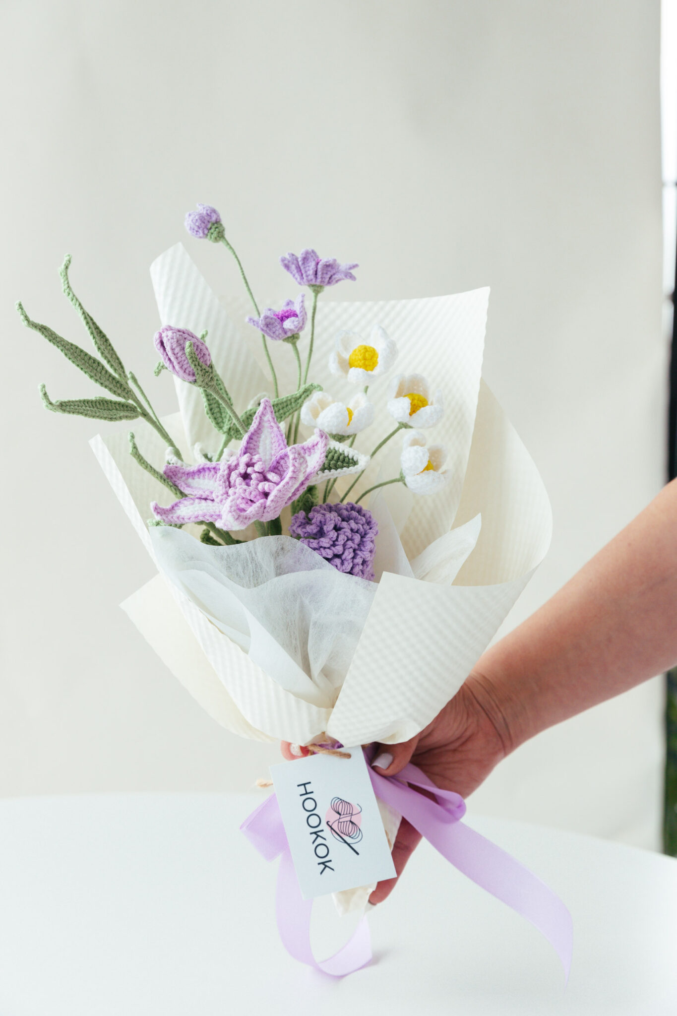 Purple Clematis Utopia Bouquet Kit – with PDF pattern - Hookok