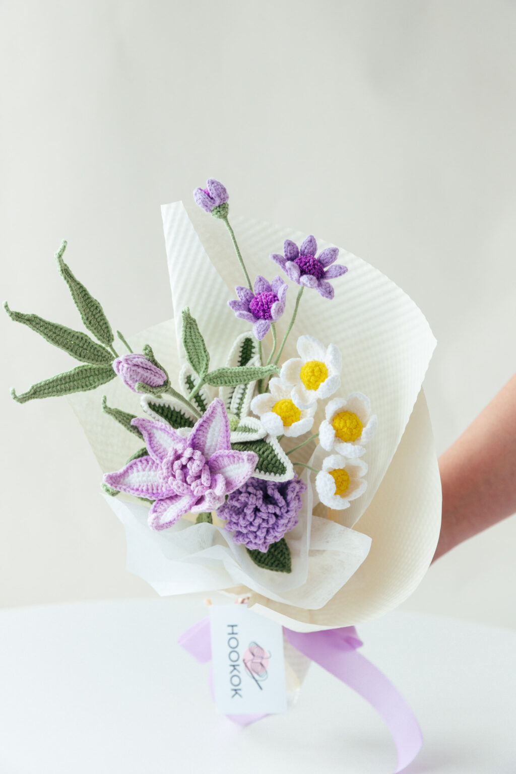 Purple Clematis Utopia Bouquet Kit – with PDF pattern - Hookok