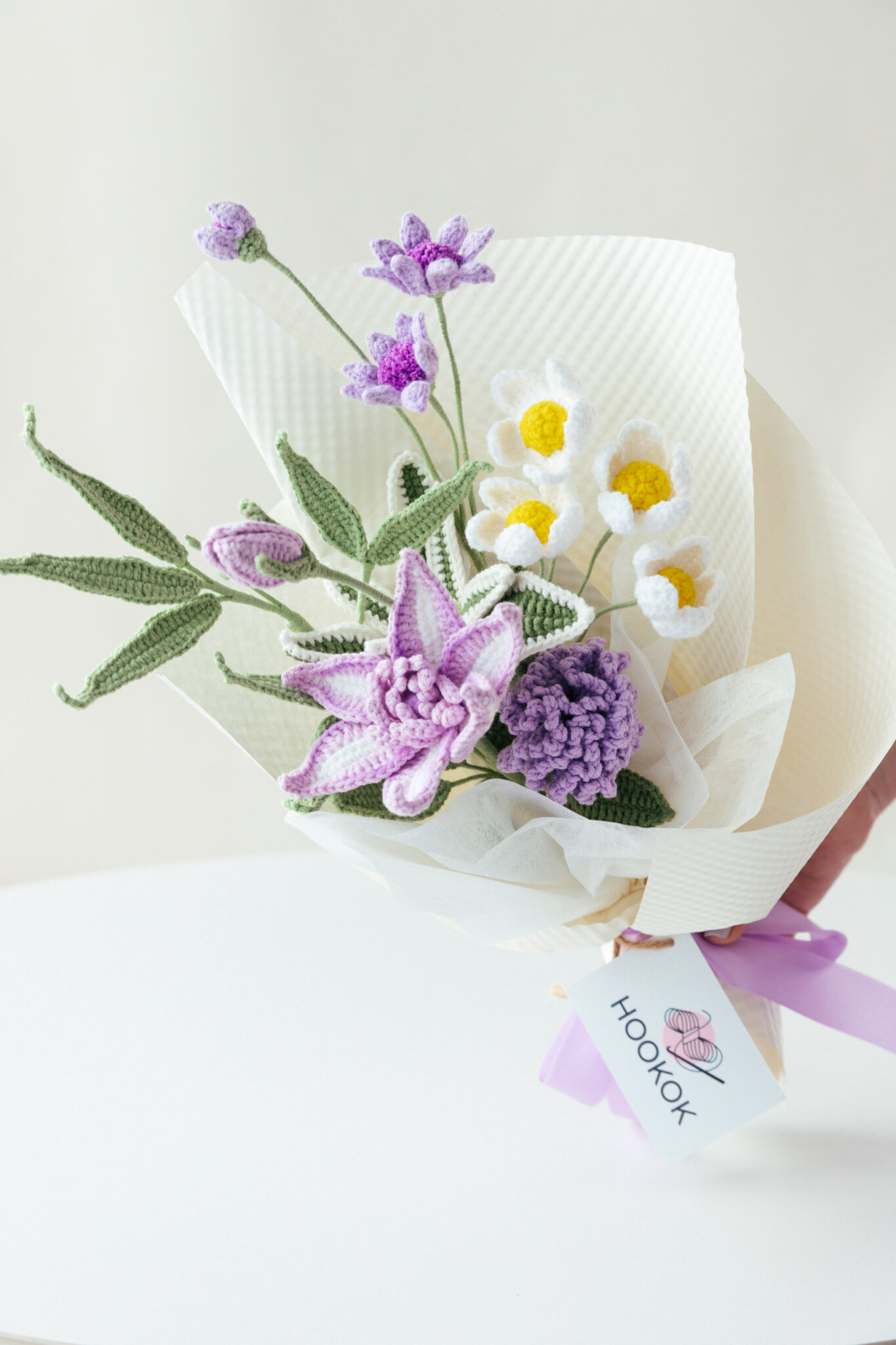 Purple Clematis Utopia Bouquet Kit – with PDF pattern - Hookok