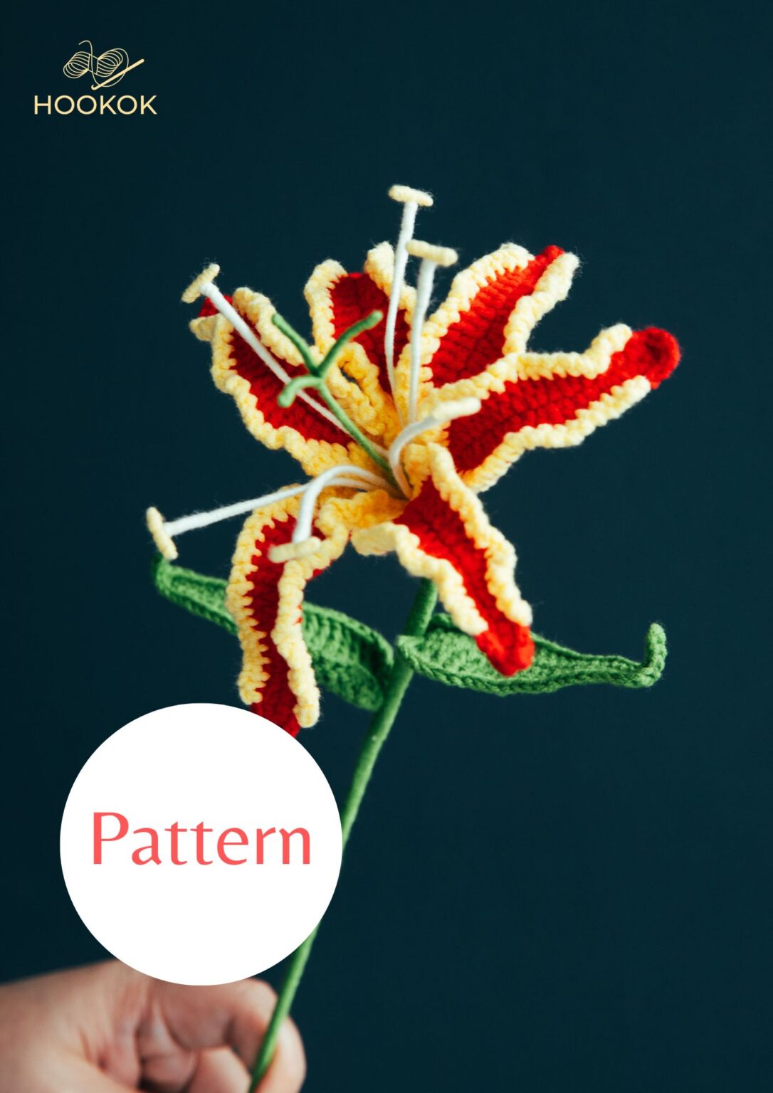 PDF Pattern - Crochet Flame Lily - Hookok