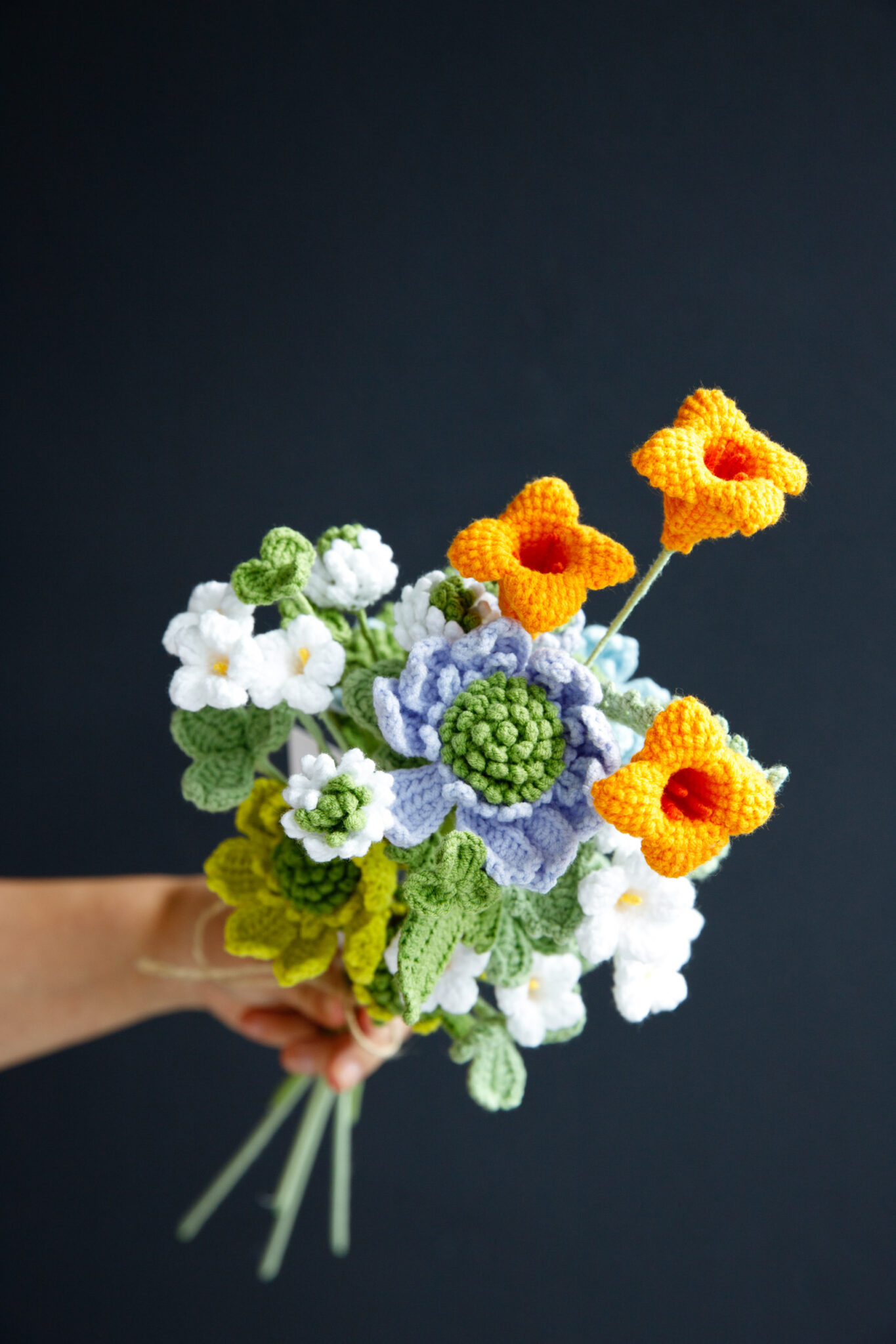 Pincushion Flower and Wood Sorrel Flower Bouquet Kit – with PDF pattern ...