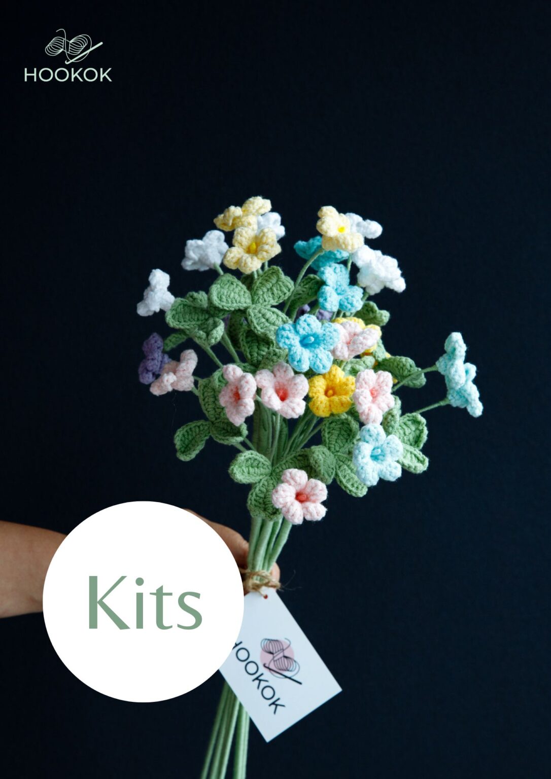 Colorful Wood Sorrel Flower Bouquet Kit – with PDF pattern - Hookok