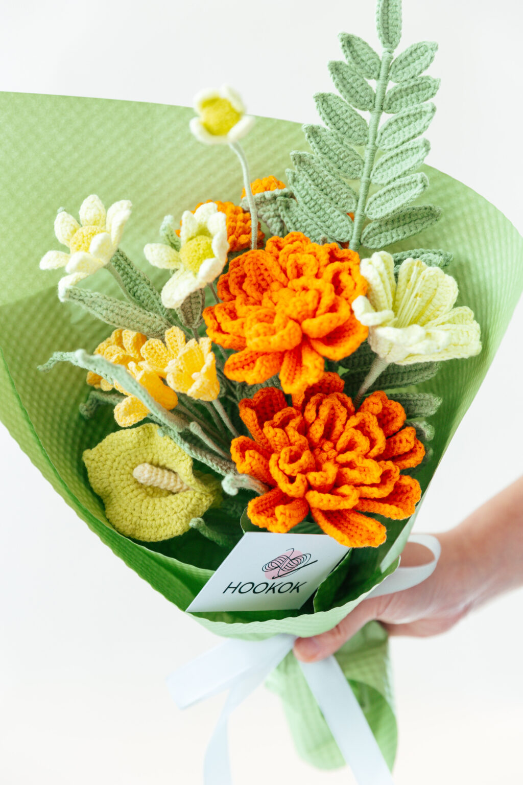 Orange Marigold Bouquet Kit - with PDF pattern - Hookok