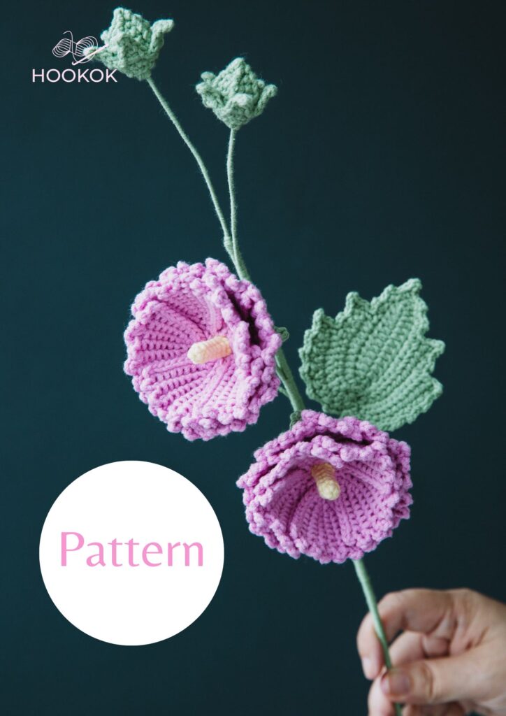 PDF Pattern - Crochet Double Hollyhock - Hookok