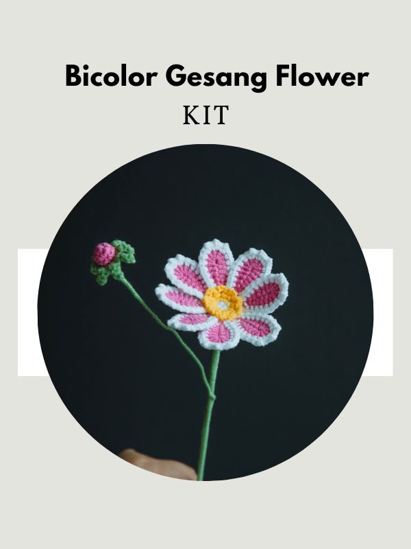 Crochet Bicolor Gesang Flower Kit – Hookok - Hookok