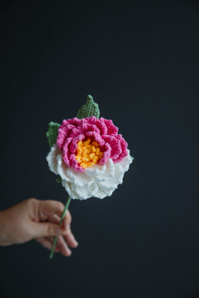 PDF Pattern - Crochet Gradient Peony - Hookok