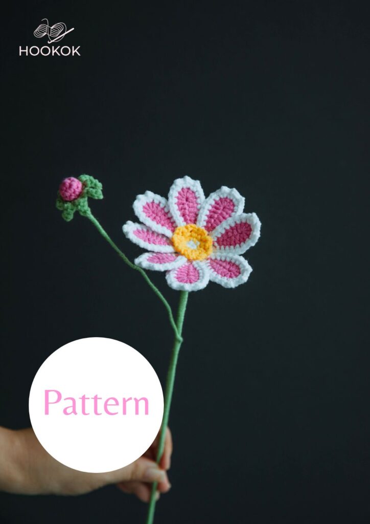 PDF Pattern - Crochet Bicolor Gesang Flower - Hookok
