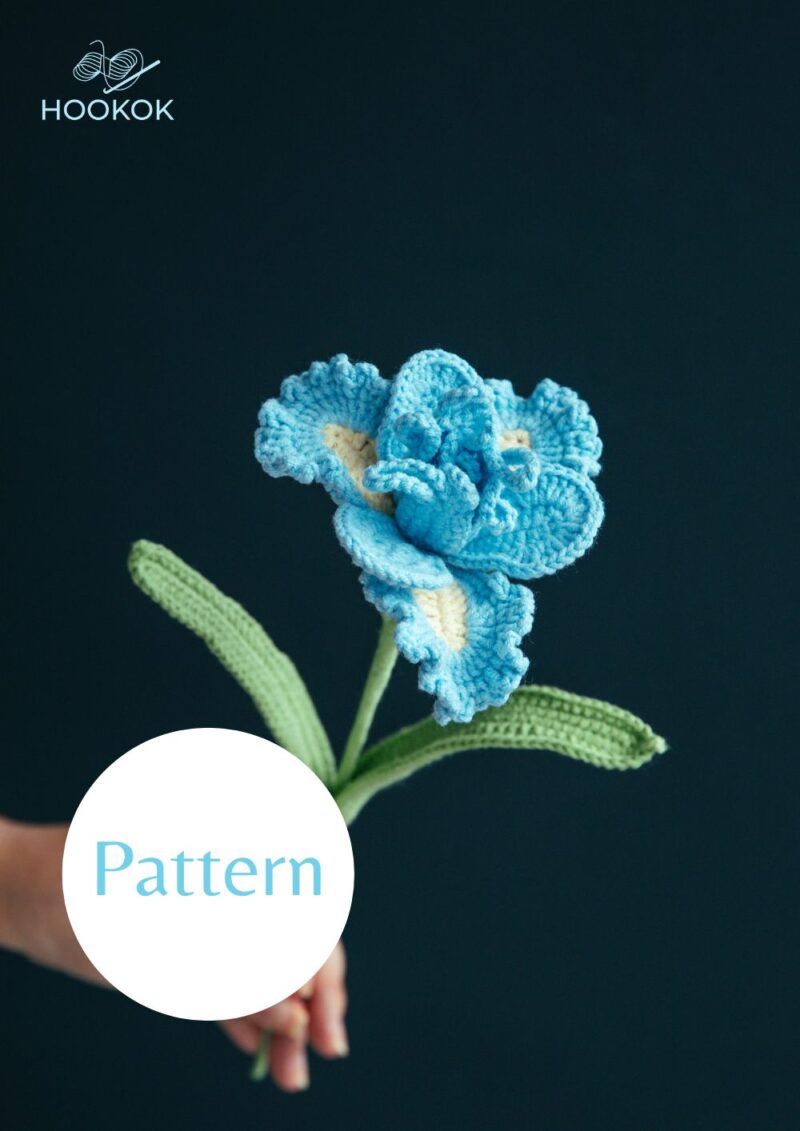 PDF Pattern - Crochet Iris Flower - Hookok