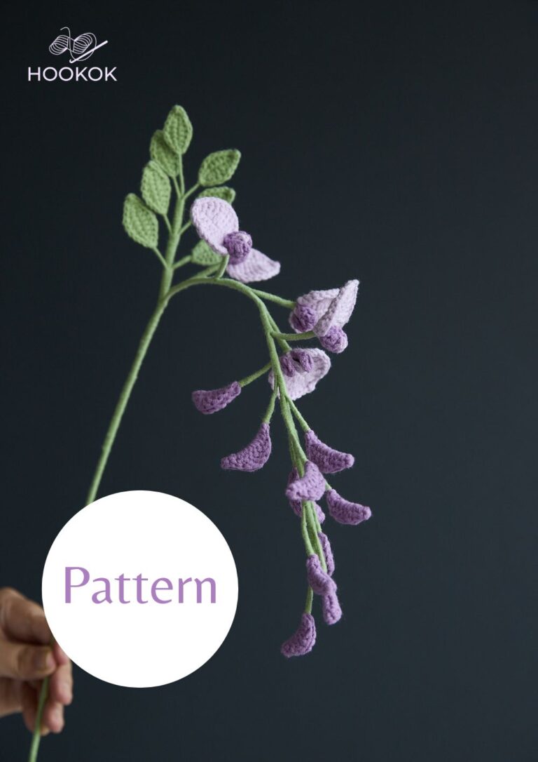PDF Pattern - Crochet Wisteria Flower - Hookok