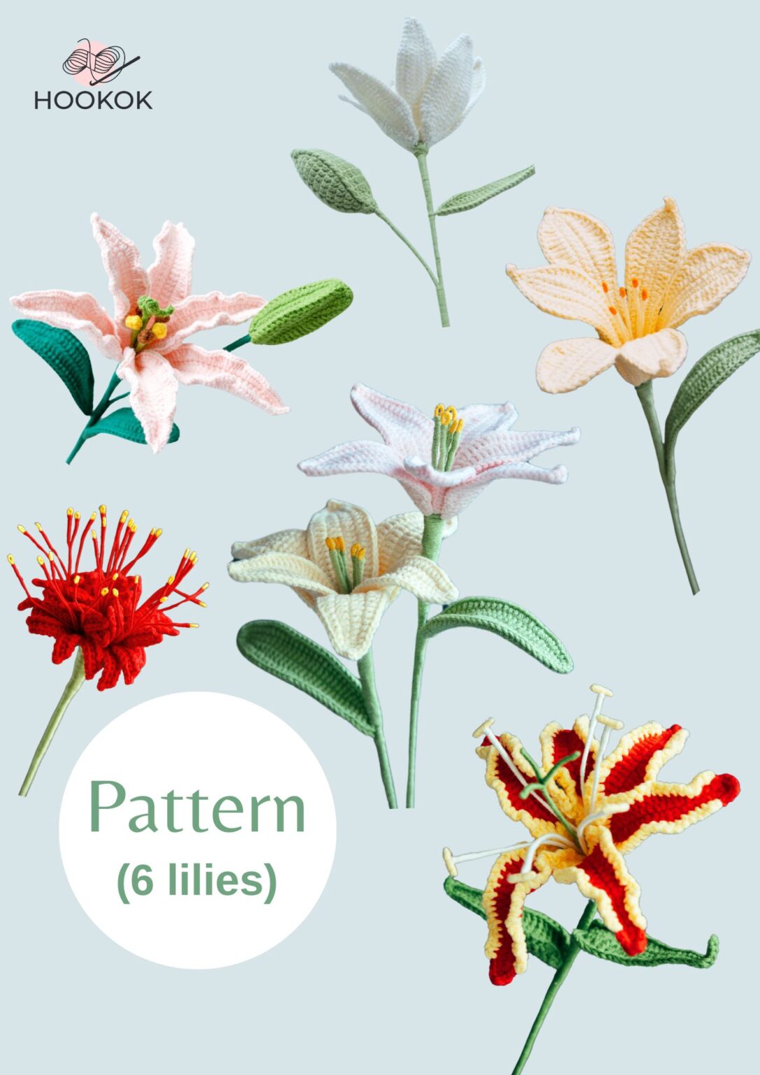 PDF Pattern – Crochet Lily Patterns Collection - Hookok