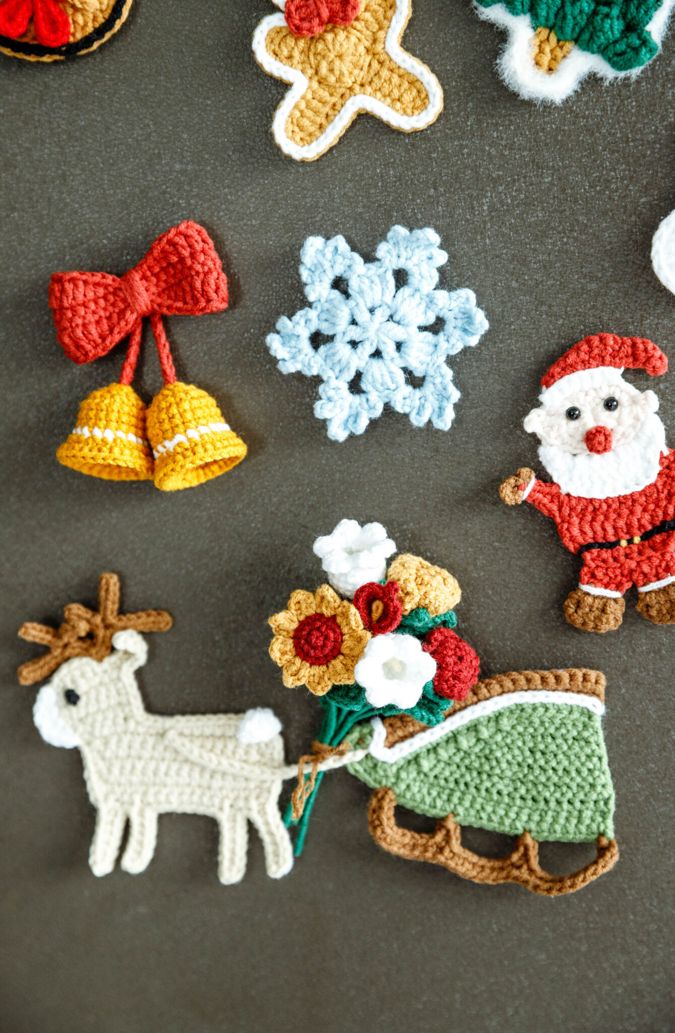 Crochet Christmas Fridge Magnet Kit – with PDF pattern - Hookok