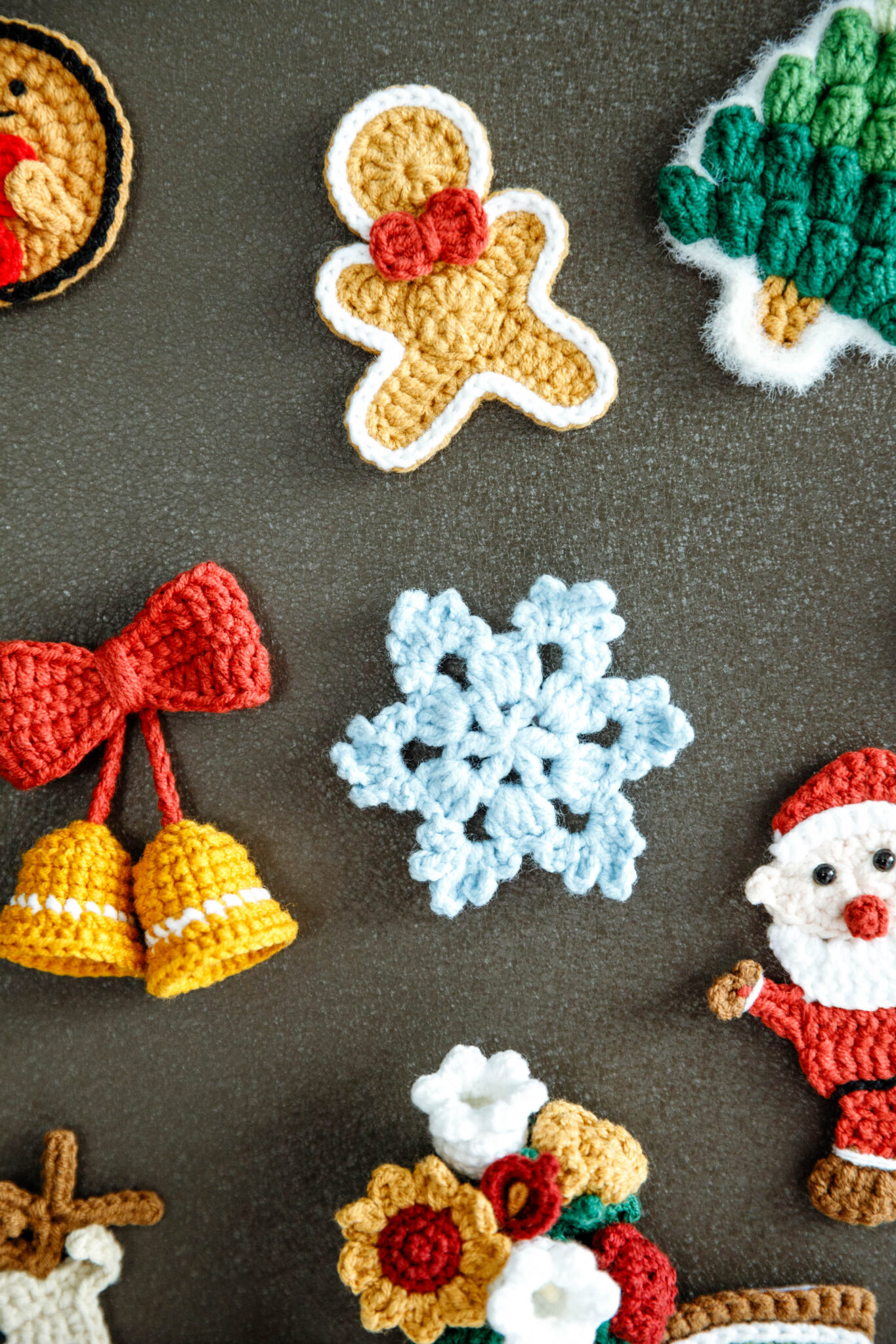Crochet Christmas Fridge Magnet Kit – with PDF pattern - Hookok