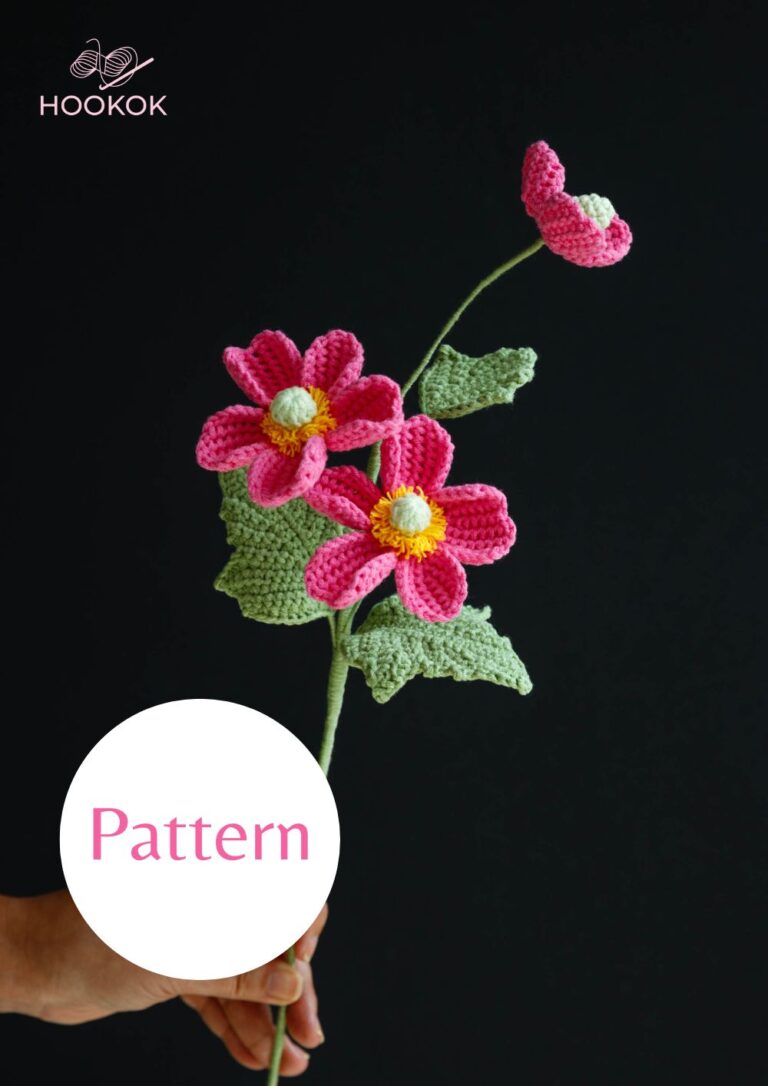 PDF Pattern - Crochet Wild Cotton Flower - Hookok