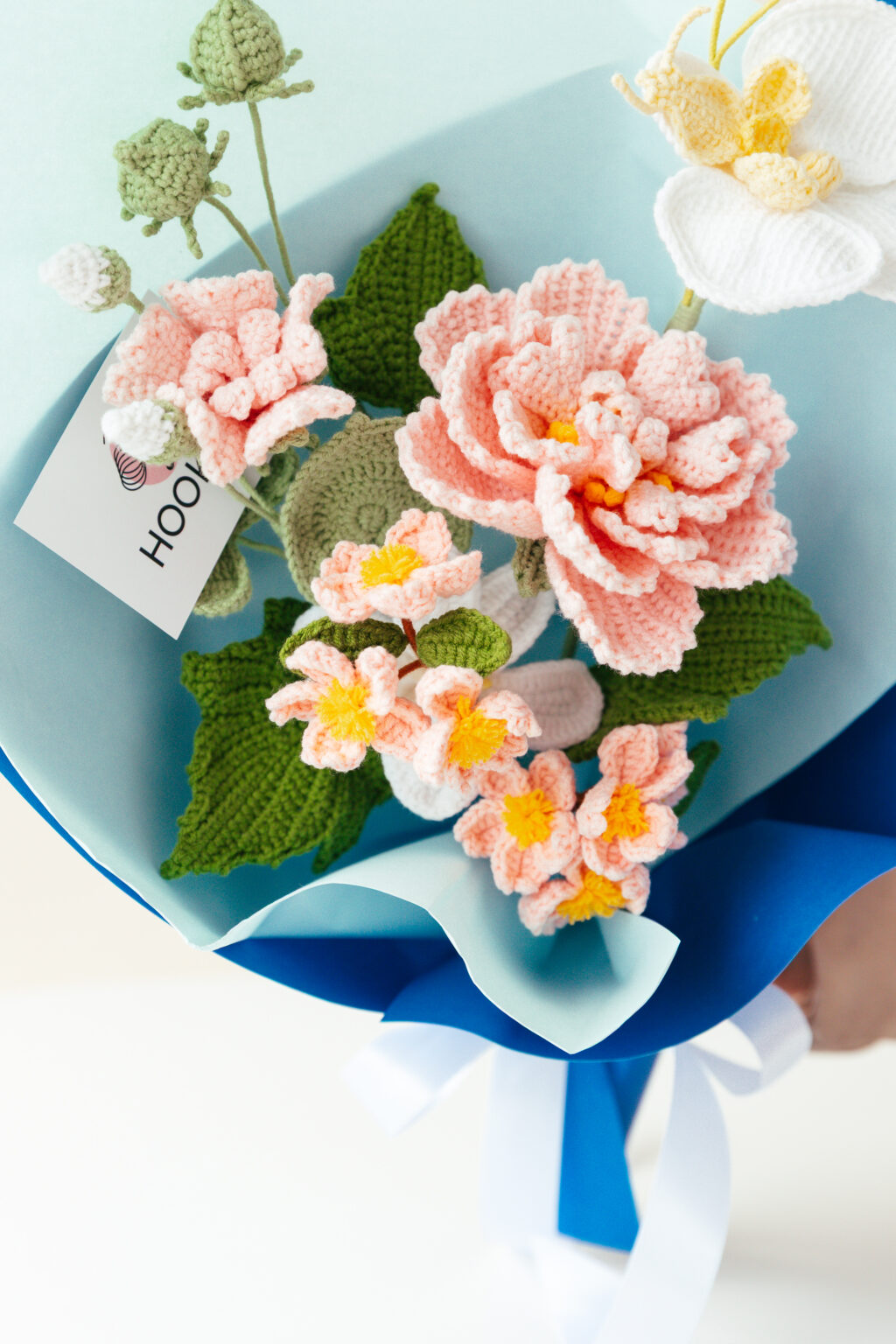 Pink Hibiscus Mutabilis Bouquet Kit - with PDF pattern - Hookok